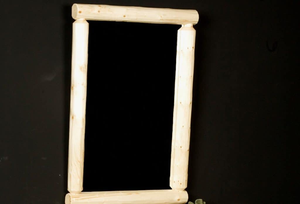 Log Bathroom Vanity Mirror - Viking Log Furniture