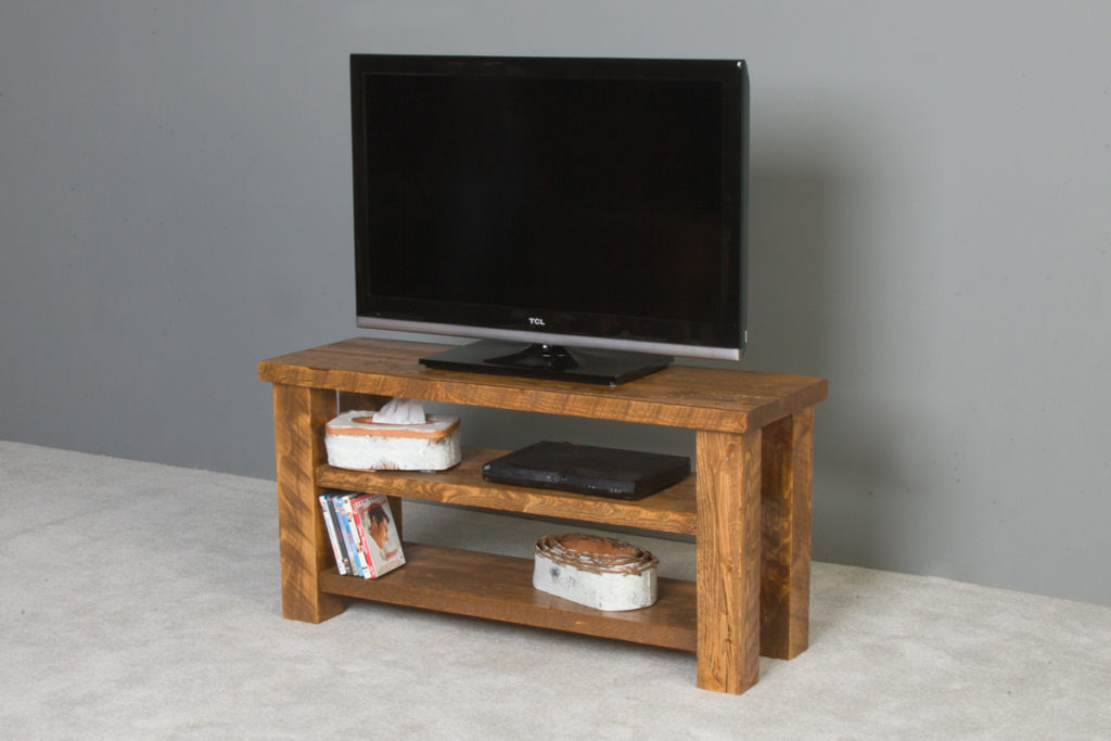 Barnwood 48 Inch Open TV Stand - Viking Log Furniture