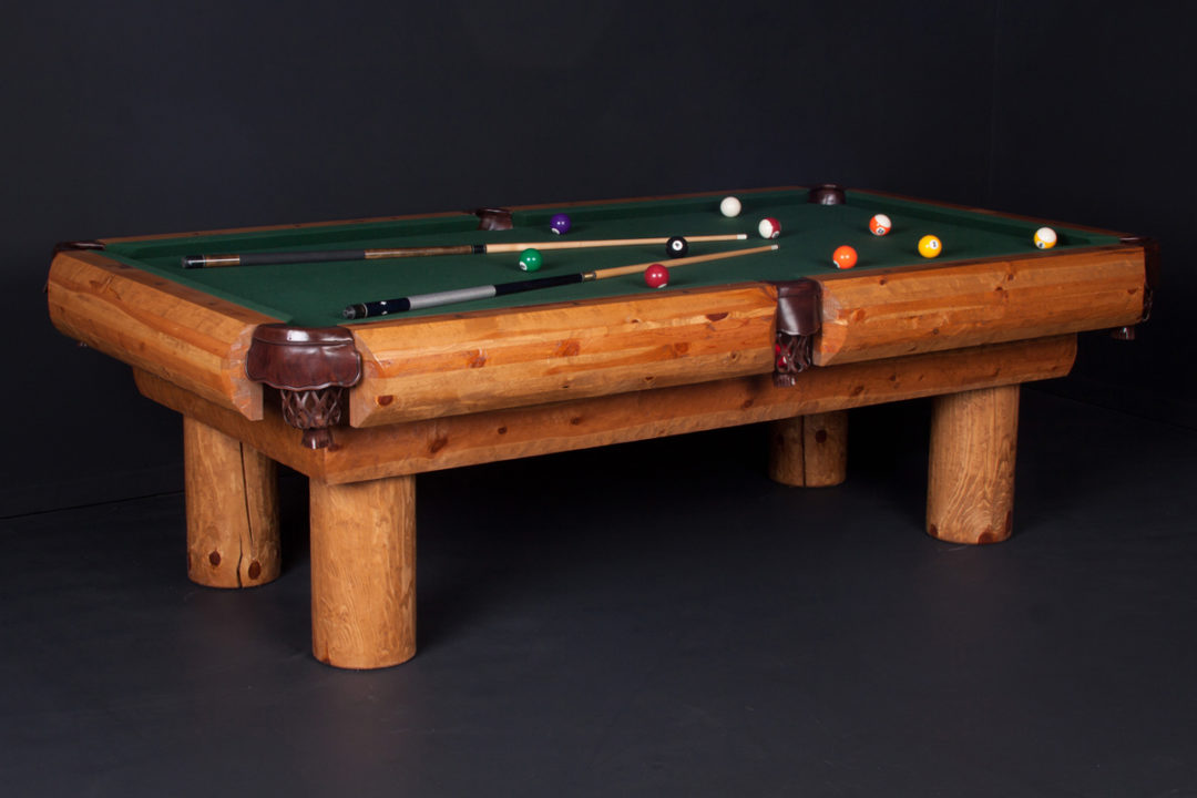 Ponderosa Pine Pool Table - Viking Log Furniture