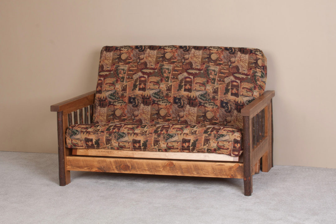 Sawtooth Hickory Futon - Viking Log Furniture