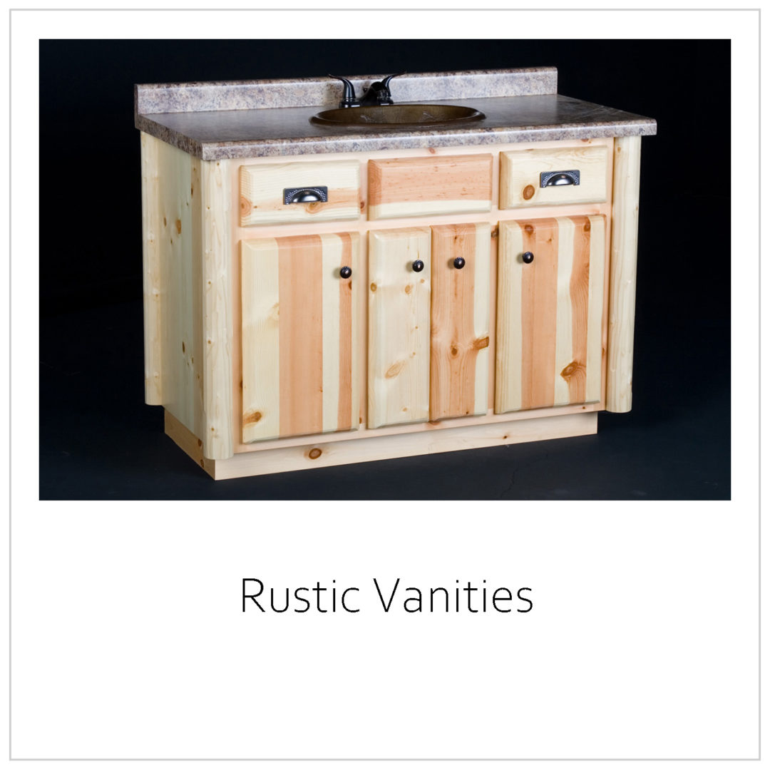 Rustic Log Kitchen Cabinets, Bathroom Vanities & Mirrors | Viking